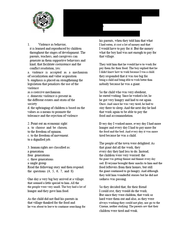 7th grade evaluation | PDF | Social Psychology