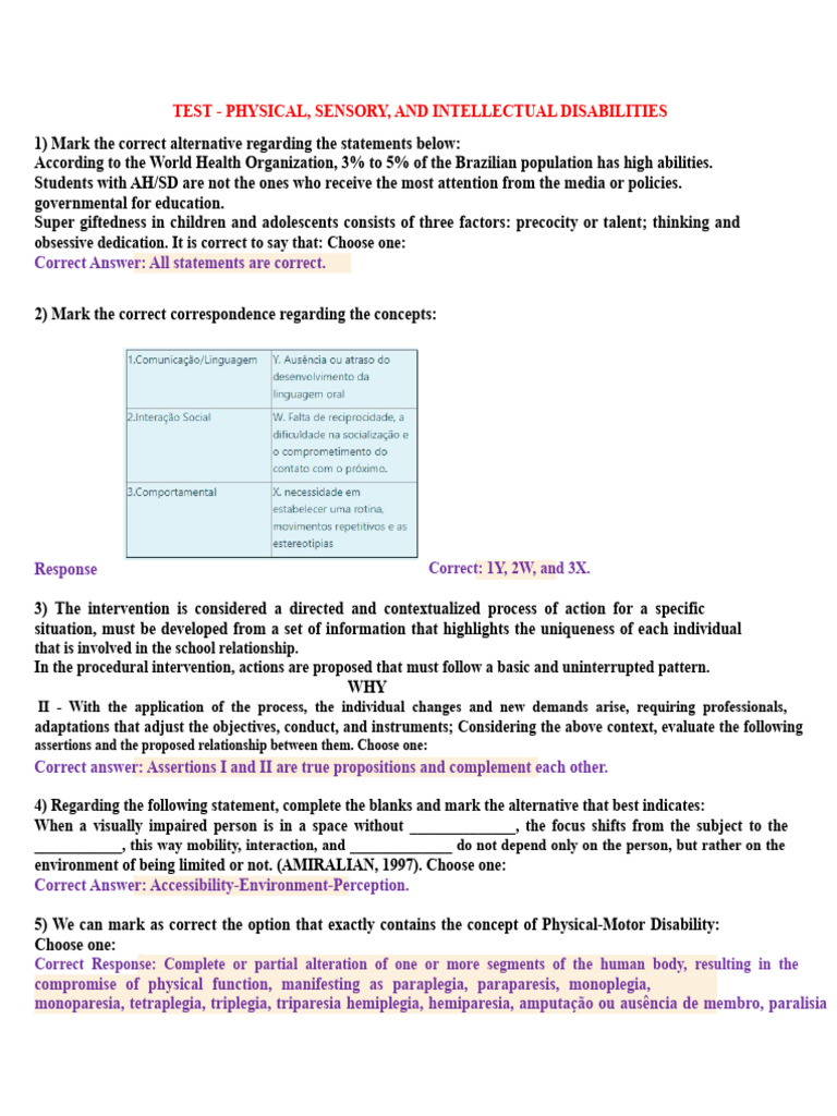 Understanding Disabilities and Interventions | PDF | Disability ...