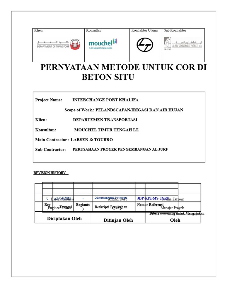 Metode Pengecoran Beton Cast in Situ | PDF