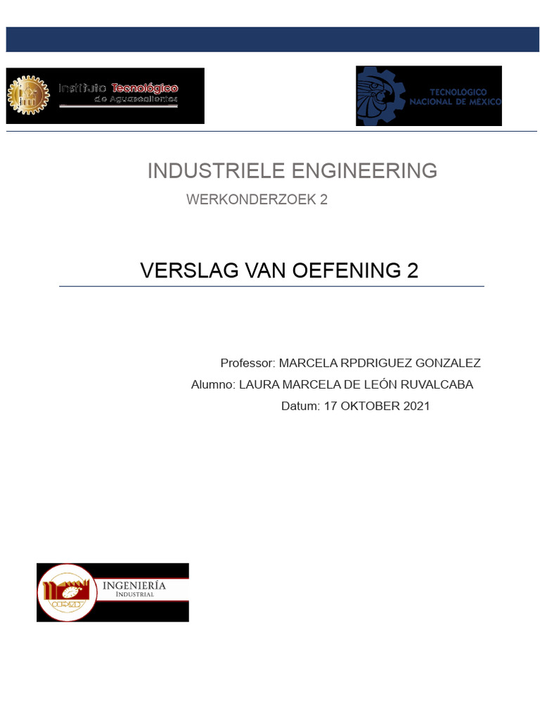 Verslag Van Praktijk 2 Studie Van Het Werk 2 | PDF