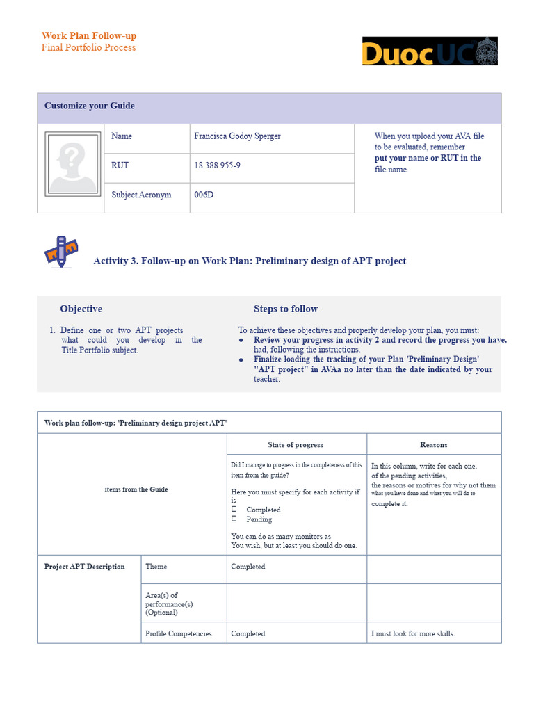 Follow-Up Work Plan - APPFinal | PDF