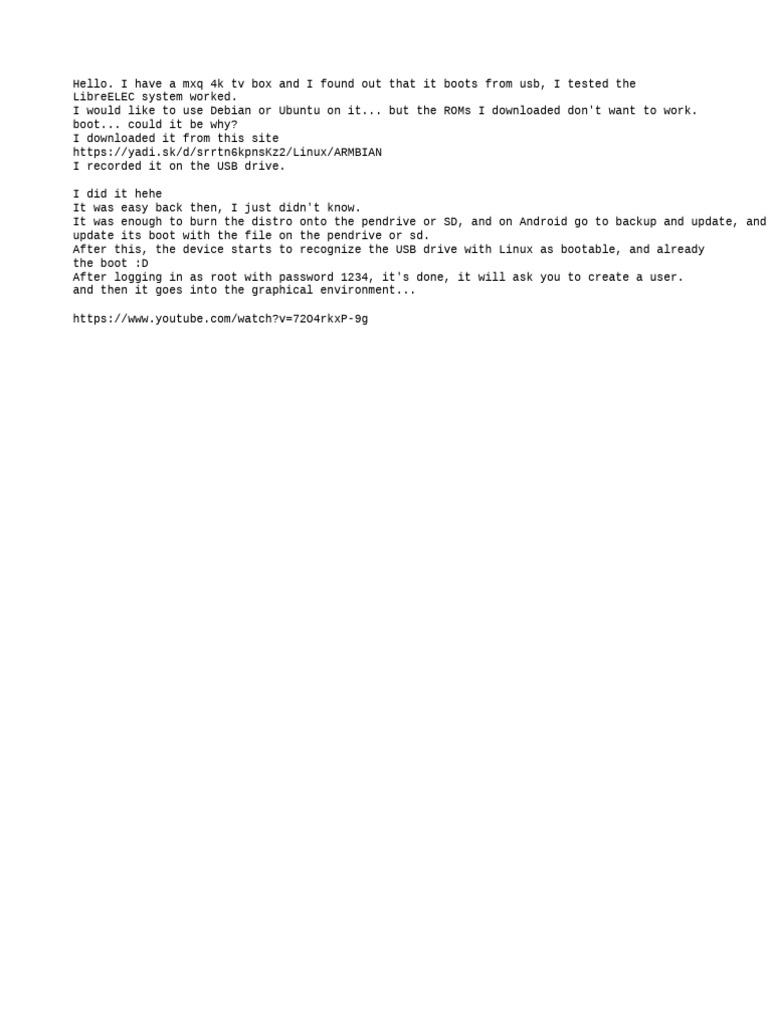 Boot on TV Box MXq | PDF