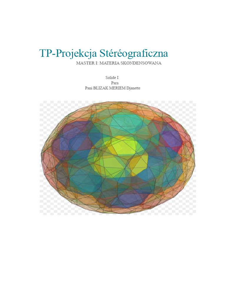 Projekcja Stereograficzna TP | PDF