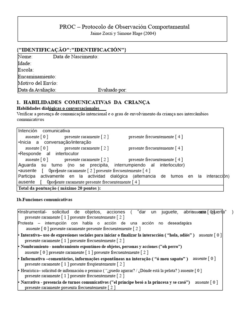 Protocolo Proc | PDF | Comunicación | Comunicación no verbal