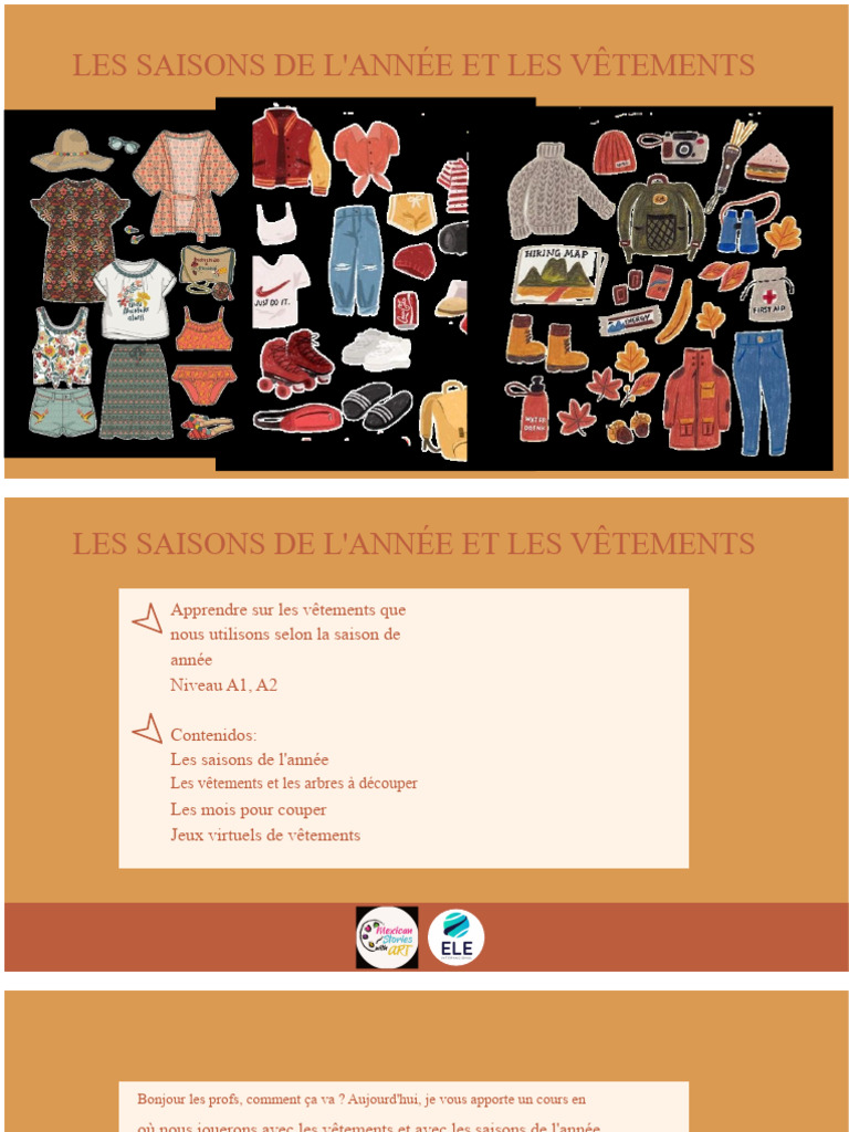 Vêtements selon les saisons de l'année | PDF