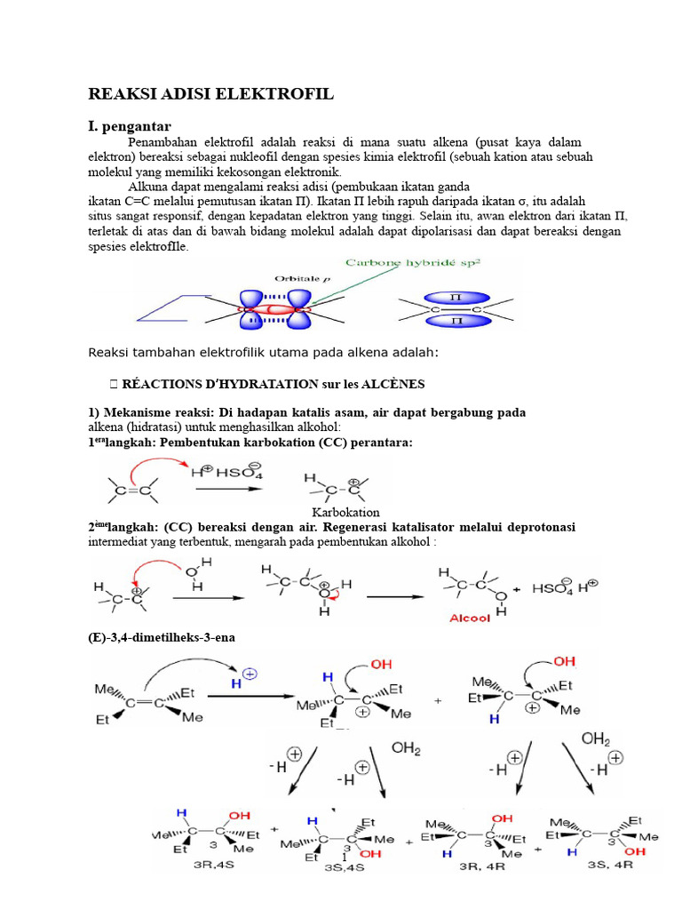 Reaksi adisi elektrofil | PDF