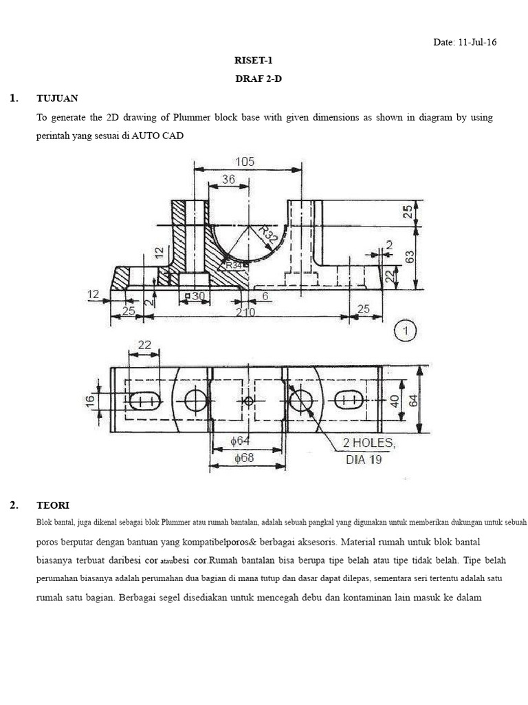 Gambar 2D Blok Plummer di AutoCAD | PDF