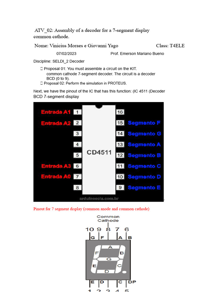 Decoder with 7-segment display | PDF | Electrical Circuits | Electronic ...