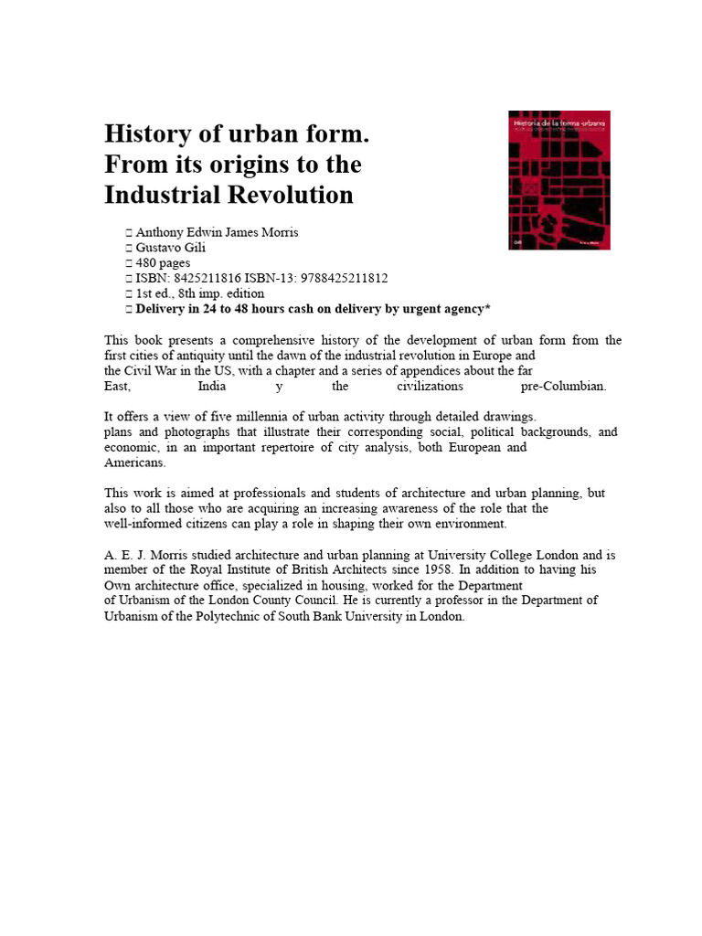 History of Urban Form | PDF