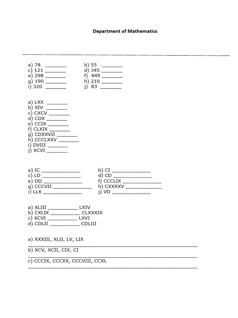 CBSE Class 5 Mathematics Worksheet- Hindu–Arabic numerals | PDF ...