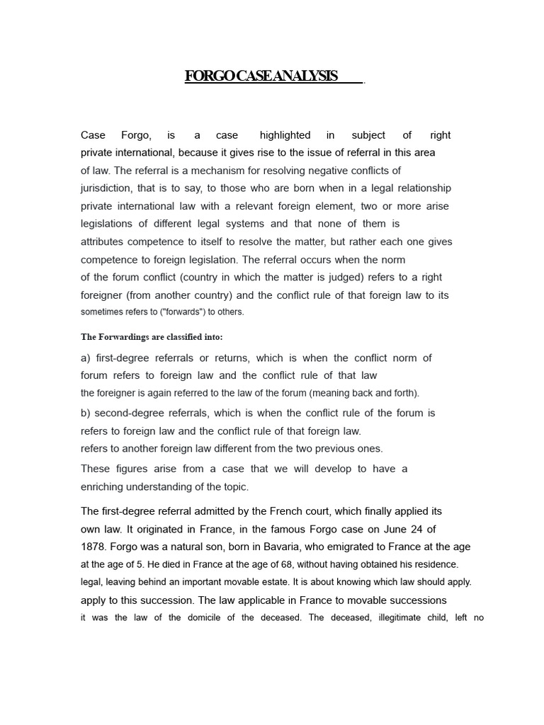 FORGO CASE ANALYSIS | PDF | Private Law | Judiciaries