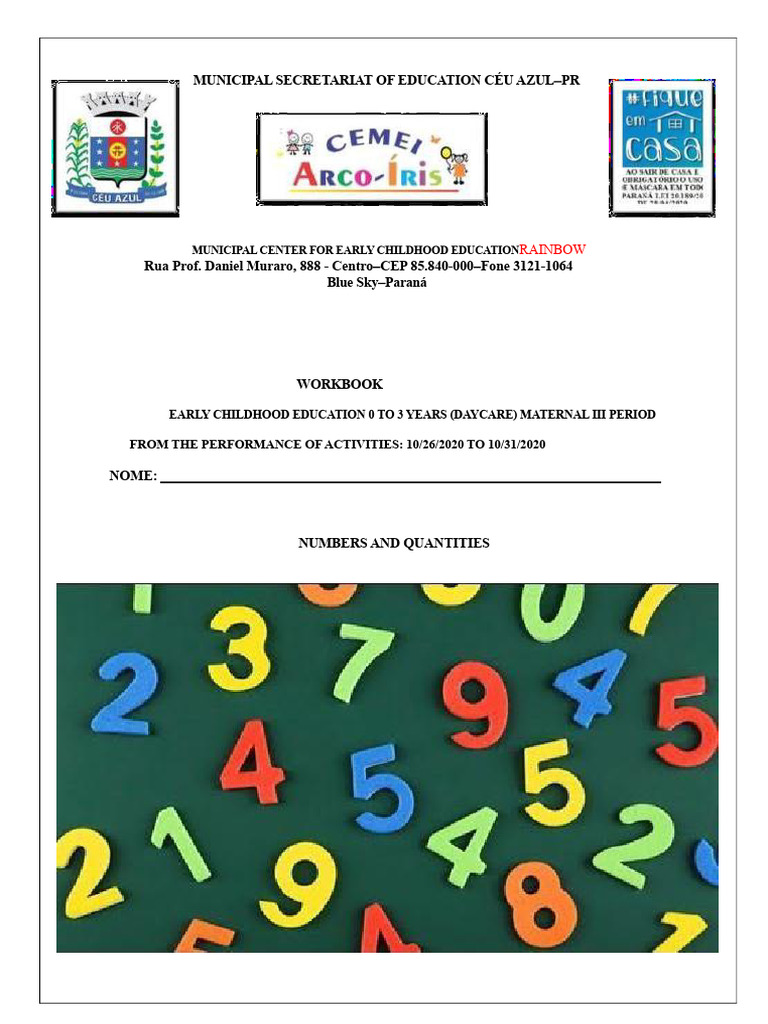 BOOKLET NUMBERS AND QUANTITIES - Rainbow | PDF
