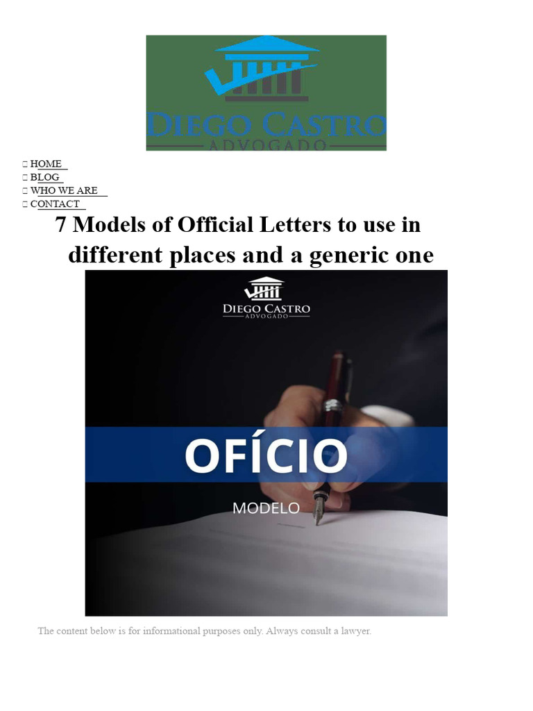 Official Letter Templates for Various Uses | PDF
