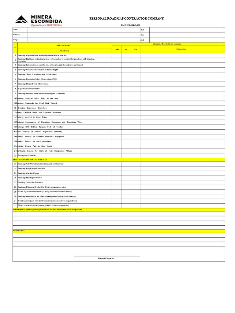 Contractor Company Training Roadmap | PDF | Safety | Occupational ...