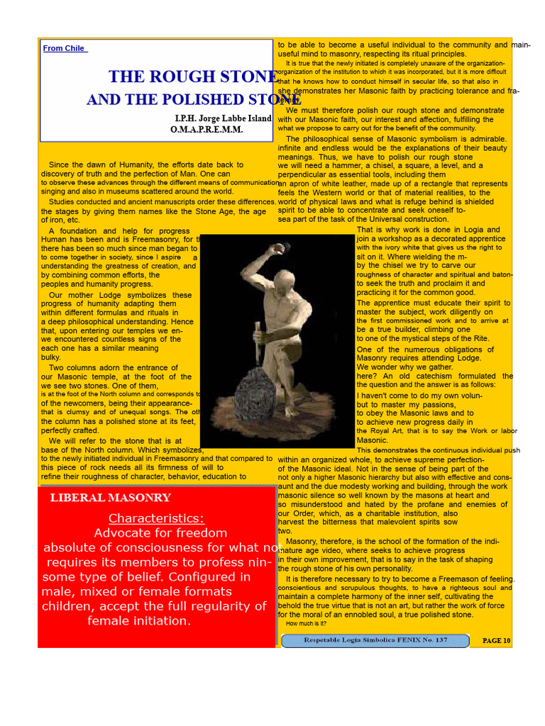 Polishing the Rough Stone in Freemasonry | PDF | Freemasonry | Masonic ...