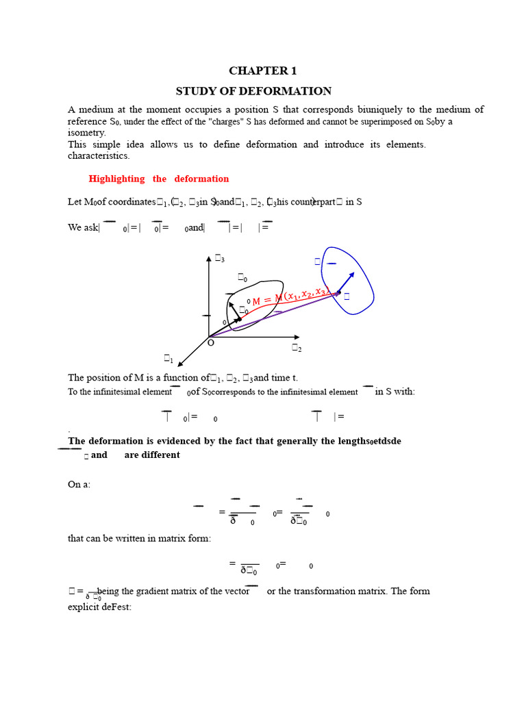 MMC CHAPTER 1 DEFORMATION | PDF | Gradient | Tensor