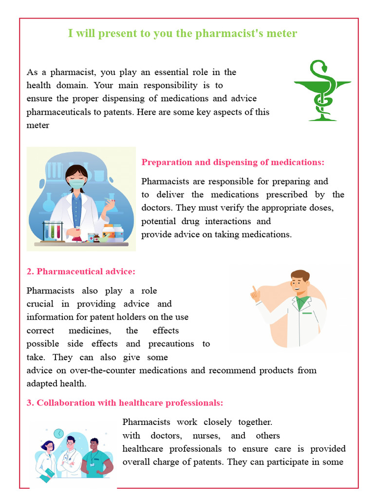 I Am Going To Introduce You To The Profession of Pharmacist. | PDF