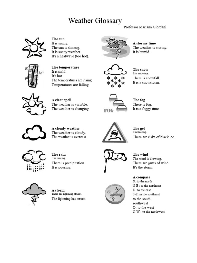 Weather Terminology and Conditions Guide | PDF