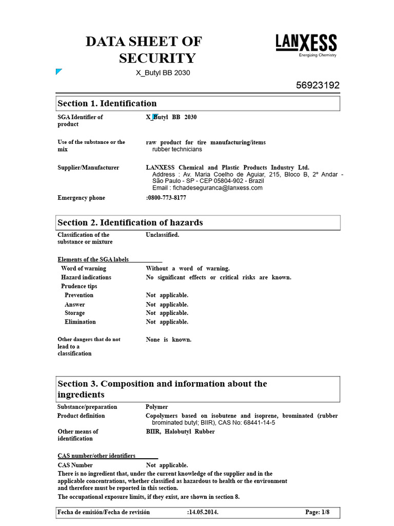 Rubber Safety Data Sheet | PDF | Waste Management | Ventilation ...