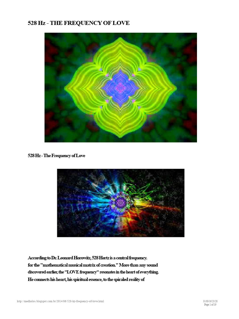 528 Hz: The Miracle Frequency of Love | PDF | Miracle | Frequency