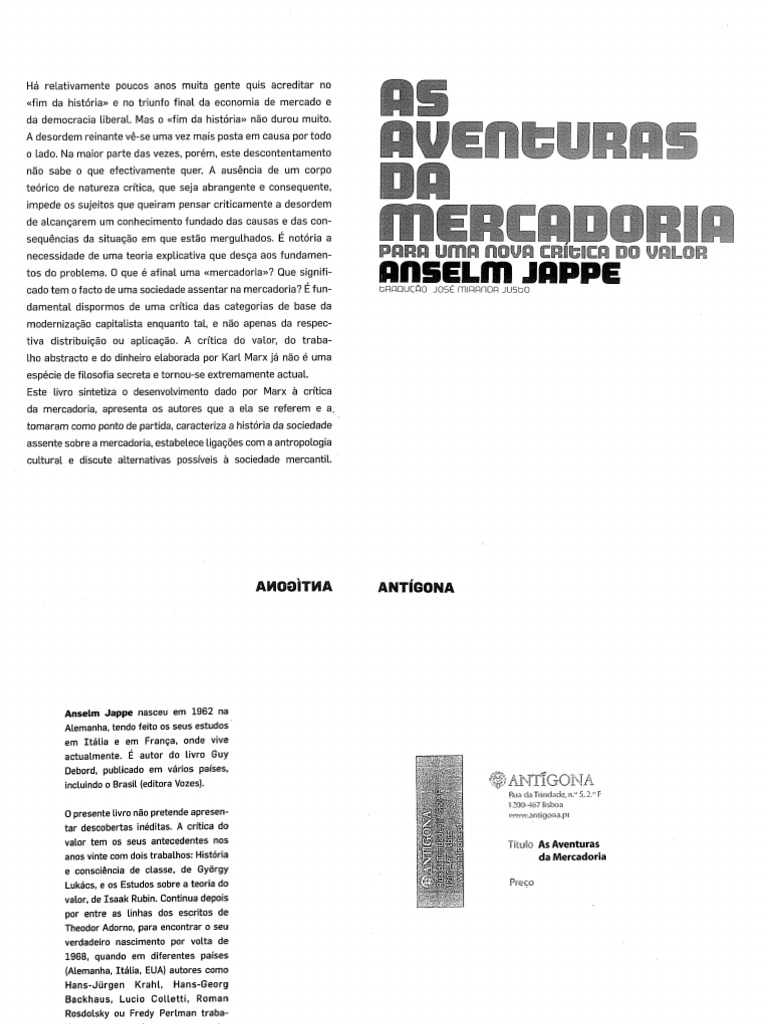 As Aventuras Da Mercadoria - Jappe | PDF
