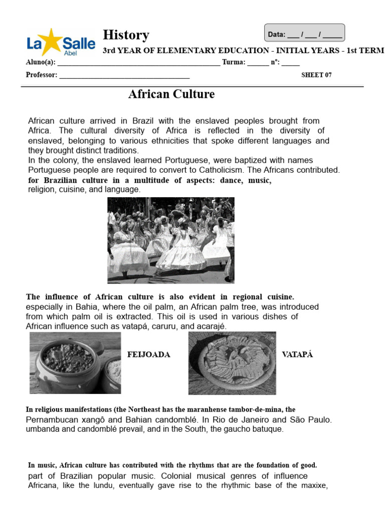 HISTORY n.07 ADAPTED ACTIVITY.docx | PDF | Brazil