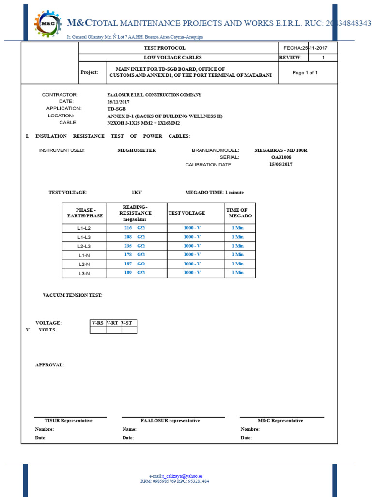 Megado Cables Protocol LOW VOLTAGE PDF | PDF | Physical Quantities ...