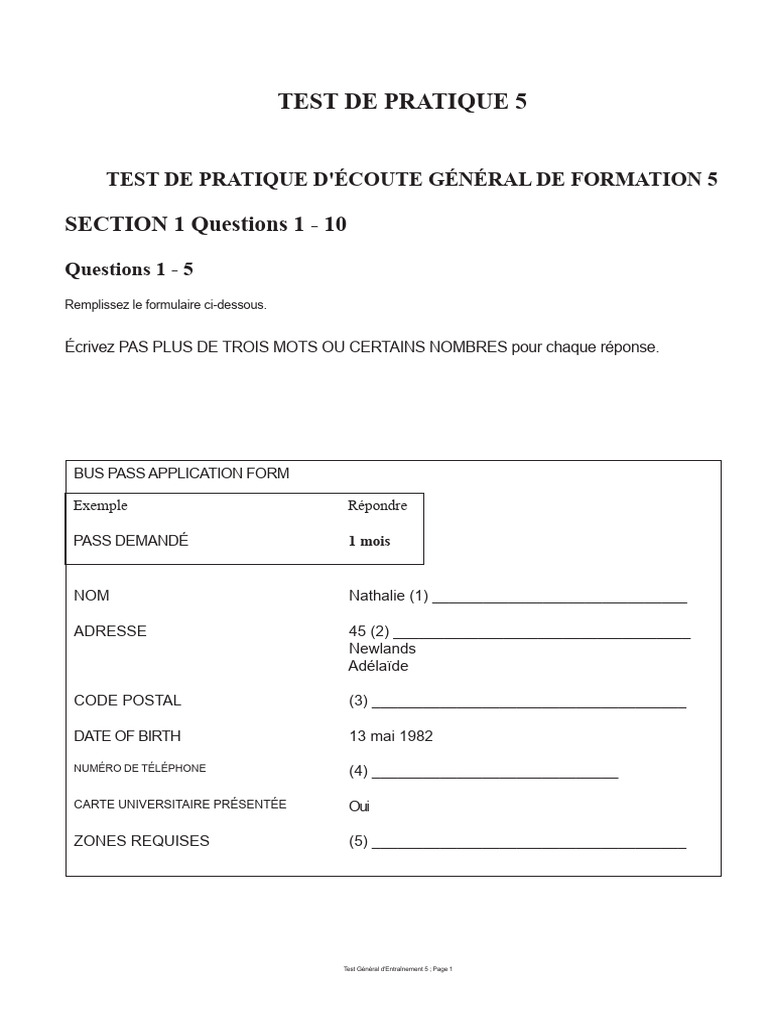 Test de Pratique d'Écoute et Lecture 5 | PDF | Énergie éolienne ...