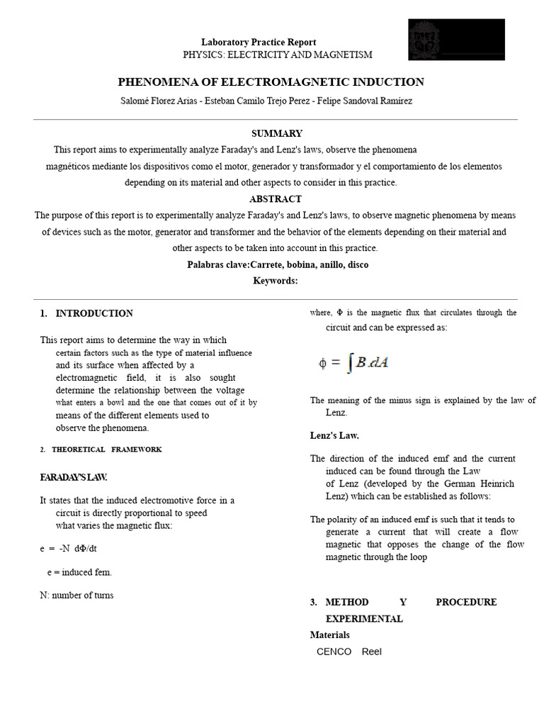 2022-11-02 - Electromagnetic Induction Phenomena | PDF ...