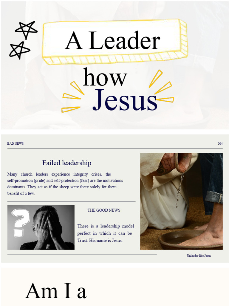 Presentation A LEADER LIKE JESUS | PDF | Jesus | Leadership