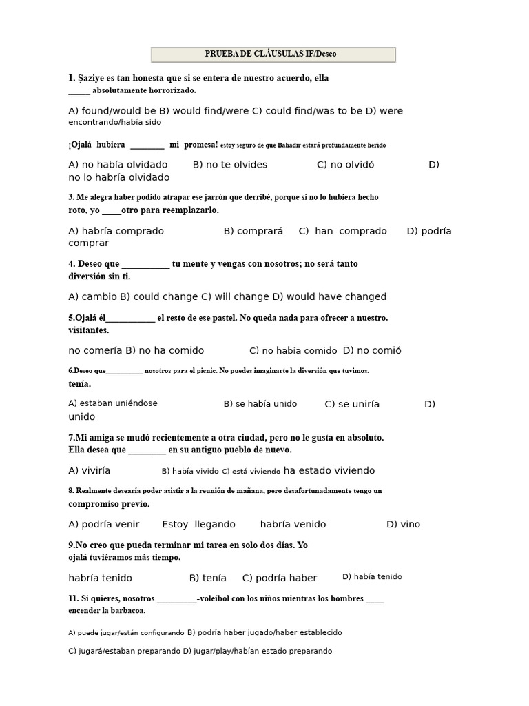 Si las cláusulas de prueba | PDF
