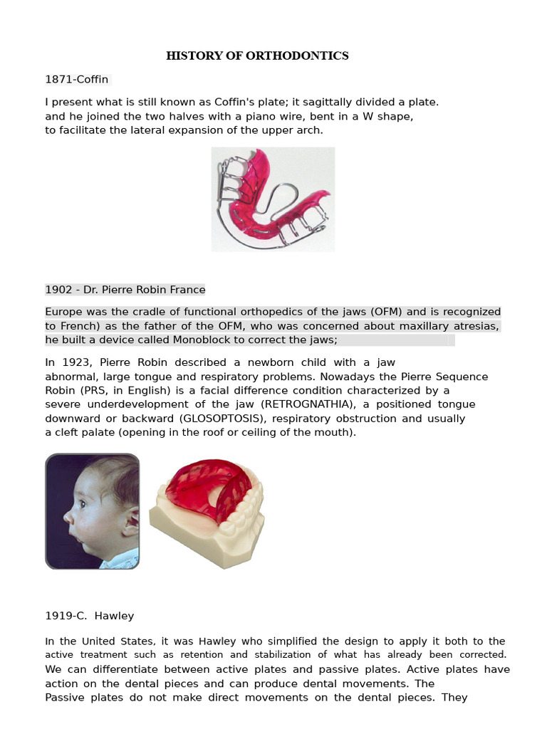 History of Orthodontics | PDF | Orthodontics | Dentistry Branches