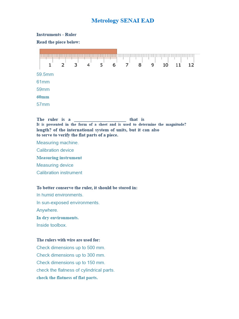 SENAI EAD - Metrology | PDF | Measuring Instrument | Length