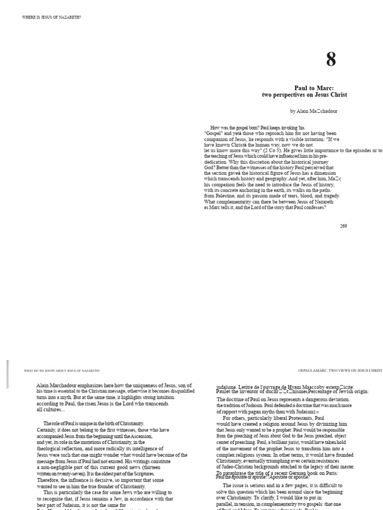MARCHADOUR, From Paul To Marc, Two Perspectives On Jesus Christ | PDF ...