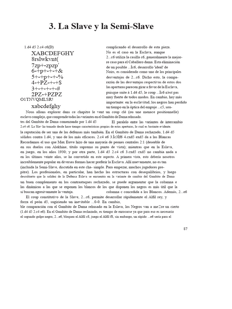 Estrategias de la Defensa Eslava y Semi-Eslava | PDF | Aperturas de ...