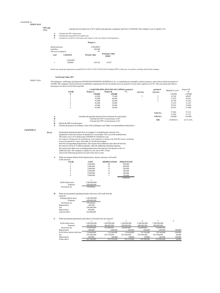 Financial Planning Workshop Exercise | PDF | Net Present Value ...