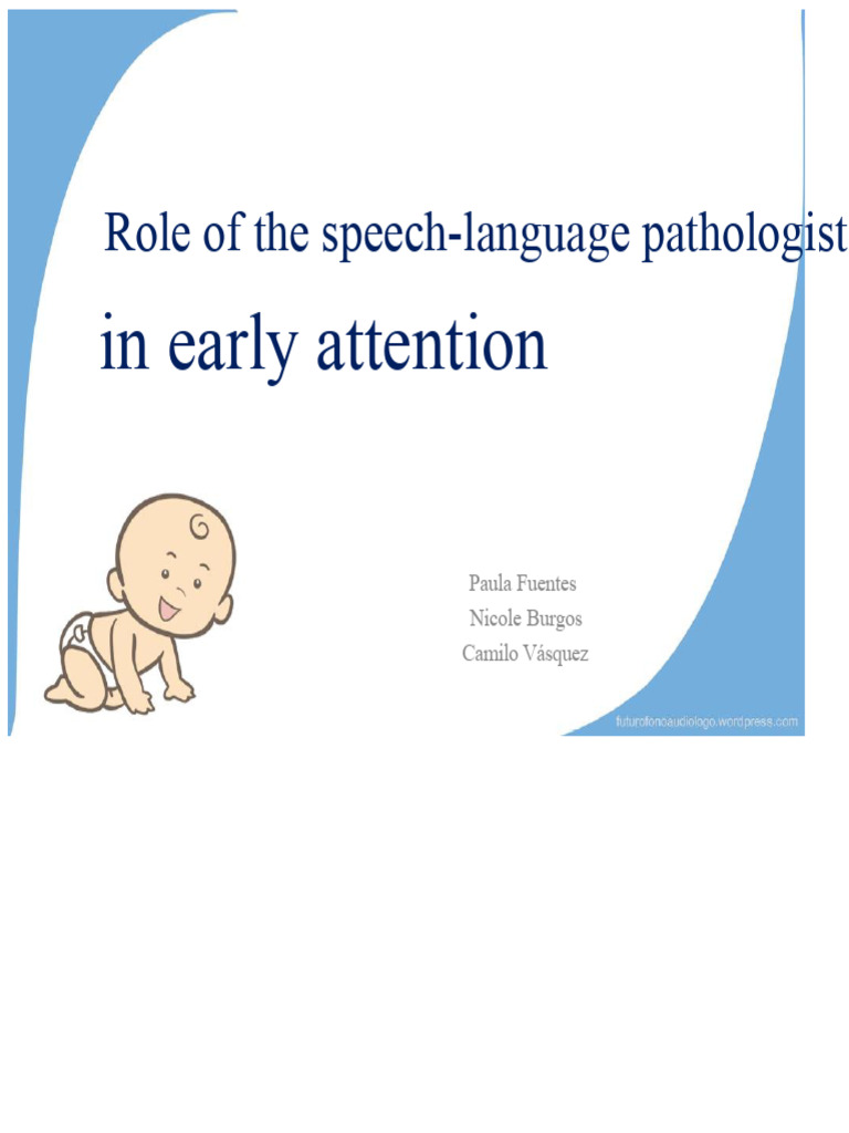 Role of The Speech-Language Pathologist in Early Intervention | PDF ...