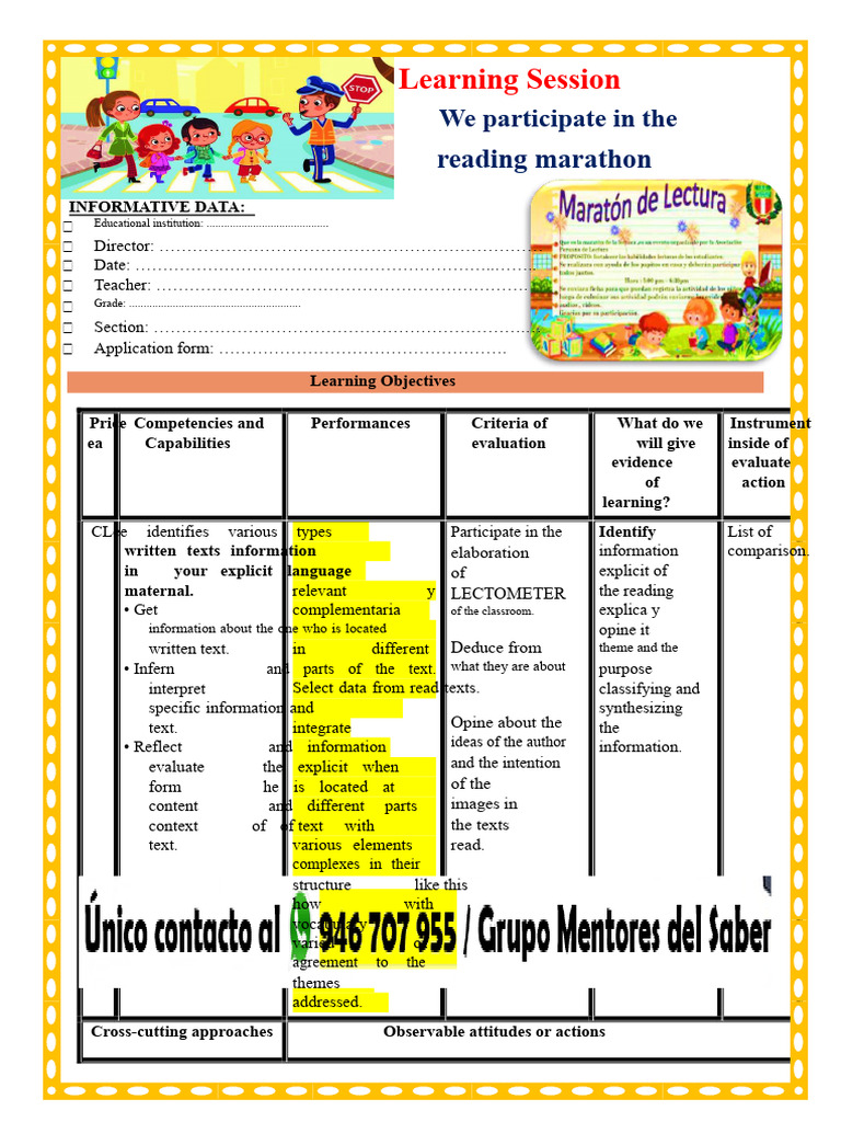 5th READING MARATHON SESSION | PDF | Pedagogy | Learning