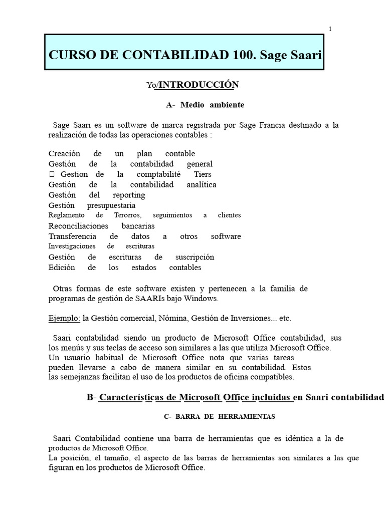 Curso de Contabilidad Sage Saari | PDF | Contabilidad | Botón (Computación)