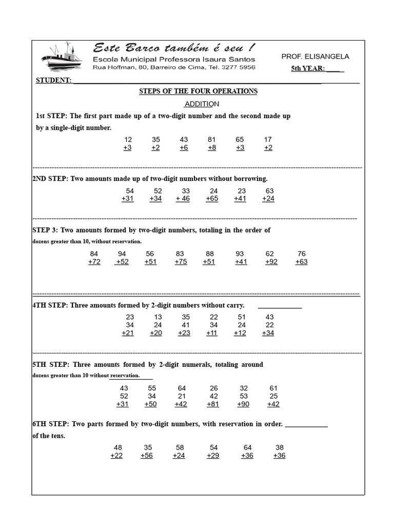 STEPS+OF+MATHEMATICAL+OPERATIONS.odt | PDF | Subtraction | Discrete Mathematics