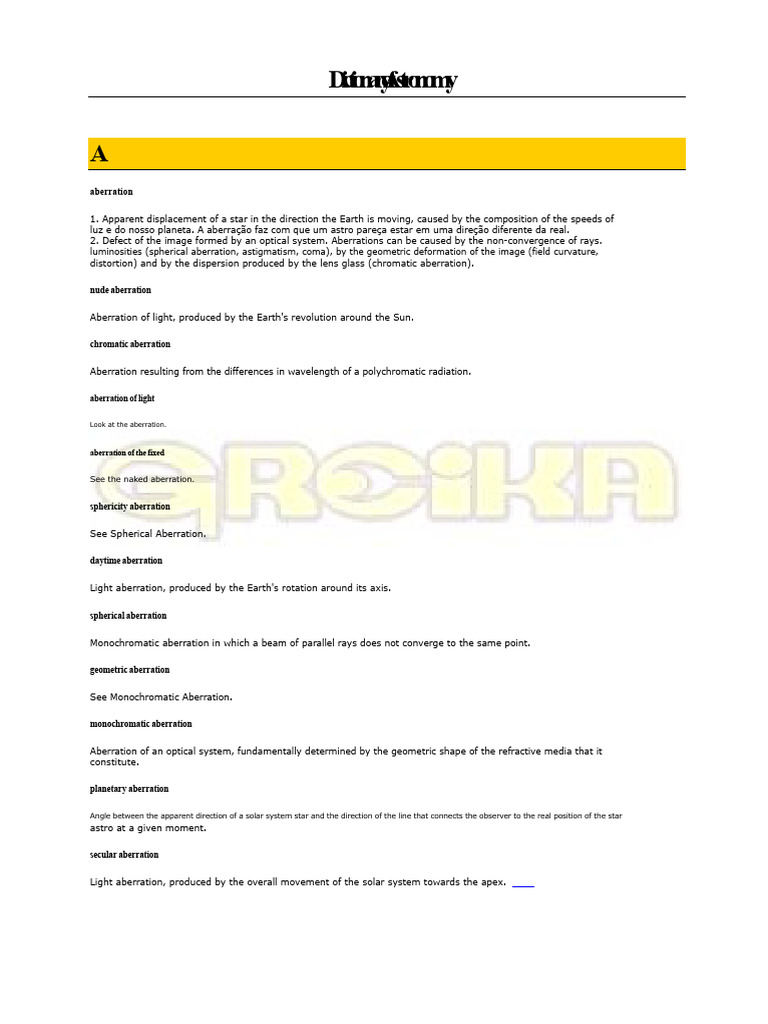 Astronomy Terms and Definitions Guide | PDF | Apollo Program | Astronomy