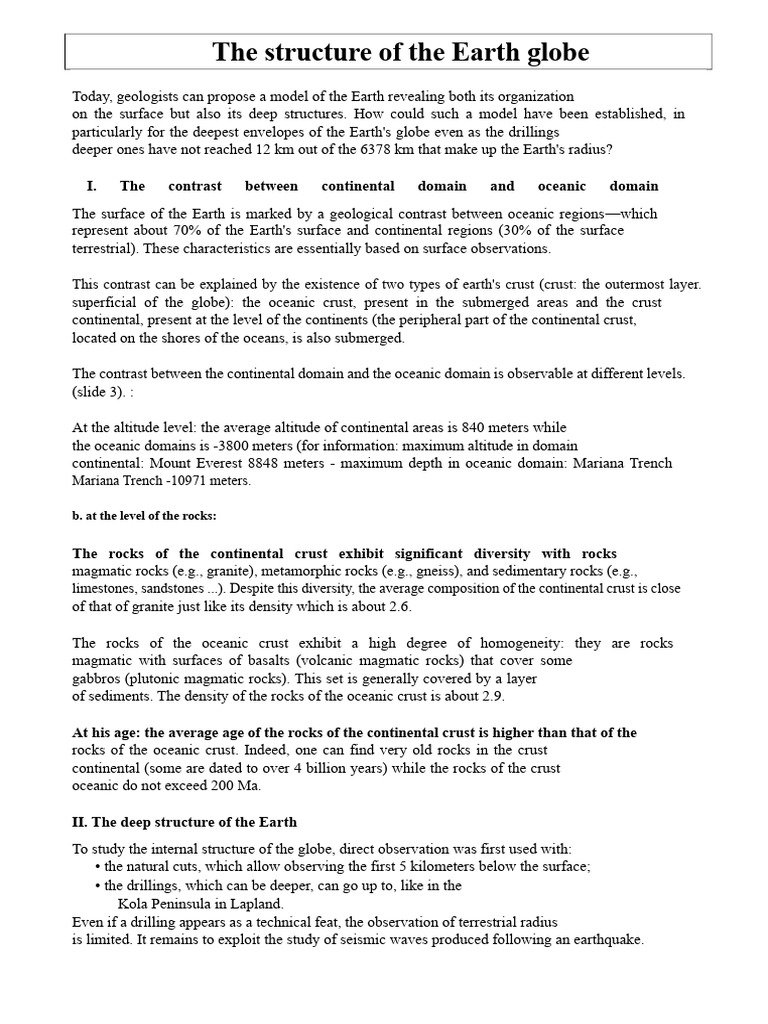 The Structure of The Earth | PDF | Rock (Geology) | Earth Sciences
