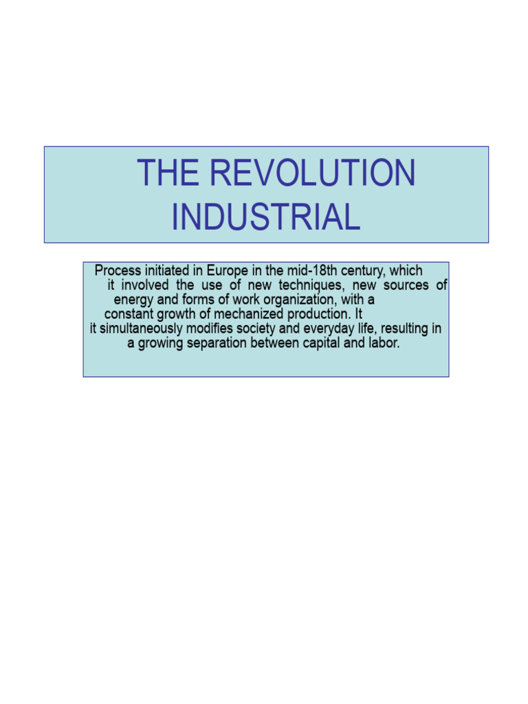 Industrial Revolution: Impact and Changes | PDF | Industrial Revolution ...