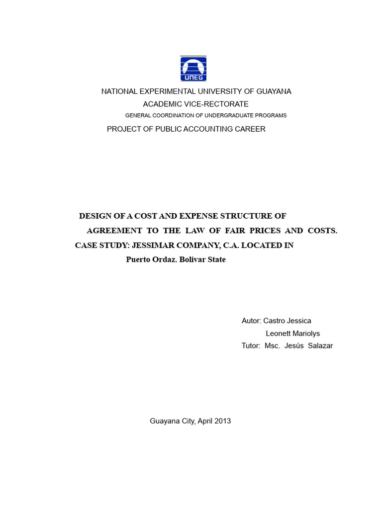 Thesis Cost Structure 12 - Unlocked | PDF | Cost Of Goods Sold | Expense