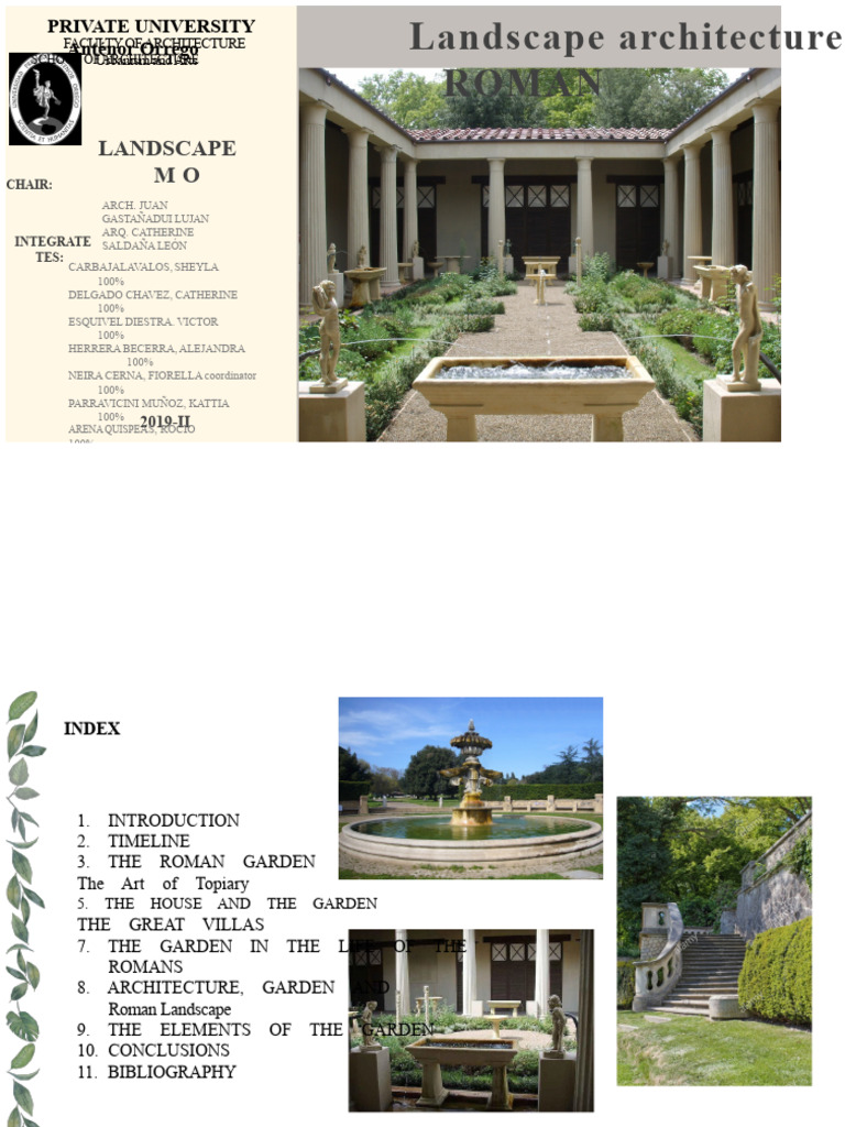LANDSCAPING.ROMAN.pptx | PDF | Gardens | Landscape