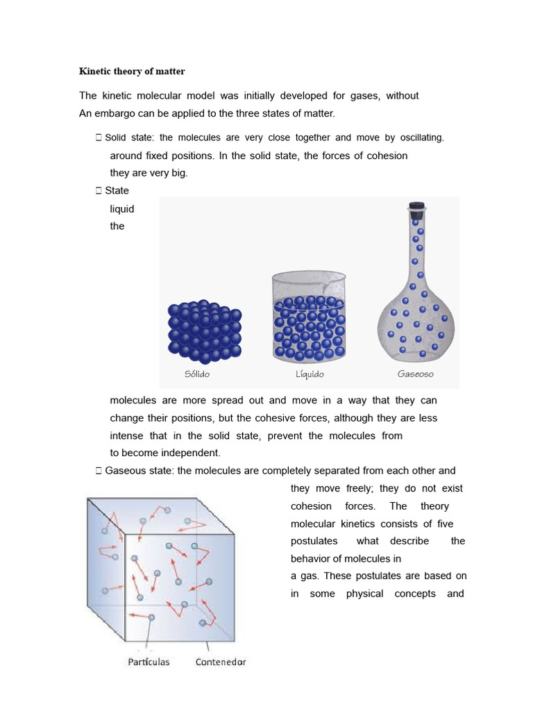Kinetic Theory of Matter Explained | PDF