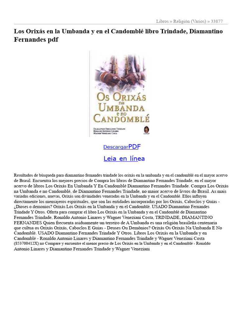 Orixás de La Umbanda y Candomblé | PDF