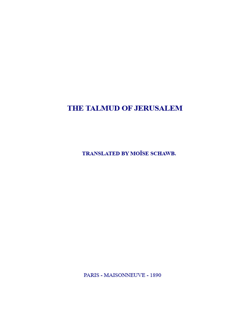 Talmud 01 | PDF | Jewish Law And Rituals