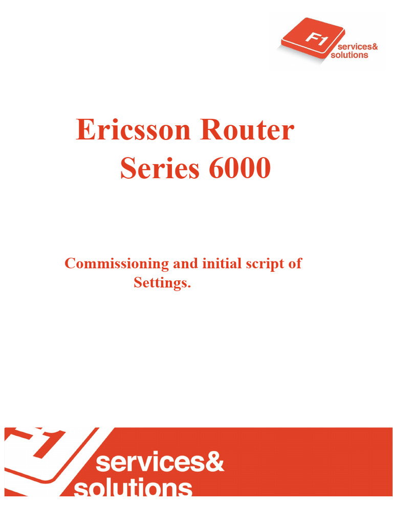 Router 6000 - Commissioning and Initial Configuration Script | PDF ...