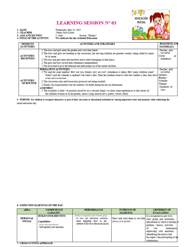 Celebrating Early Education Day Activities | PDF | Cognition ...